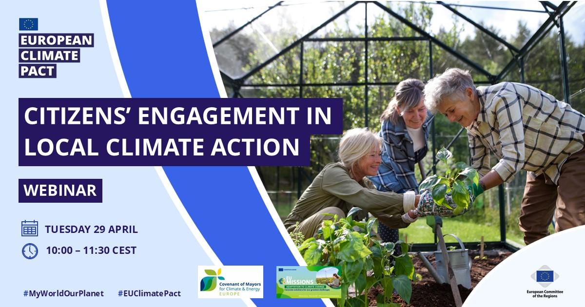 Webinar: Citizens’ engagement in local climate action – good practices ...